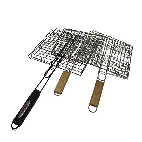 Outdoor Gourmet | Kitchen | Bbq Grill Basket Set Stainless Steel W ...